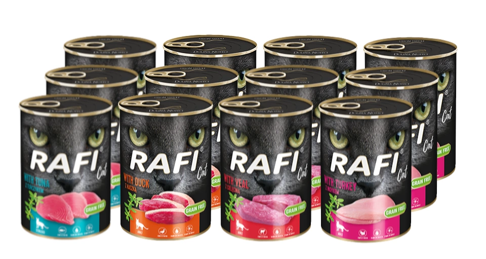 DOLINA NOTECI RAFI Katze Adult Gemischte Geschmacksrichtungen 12x400g ...