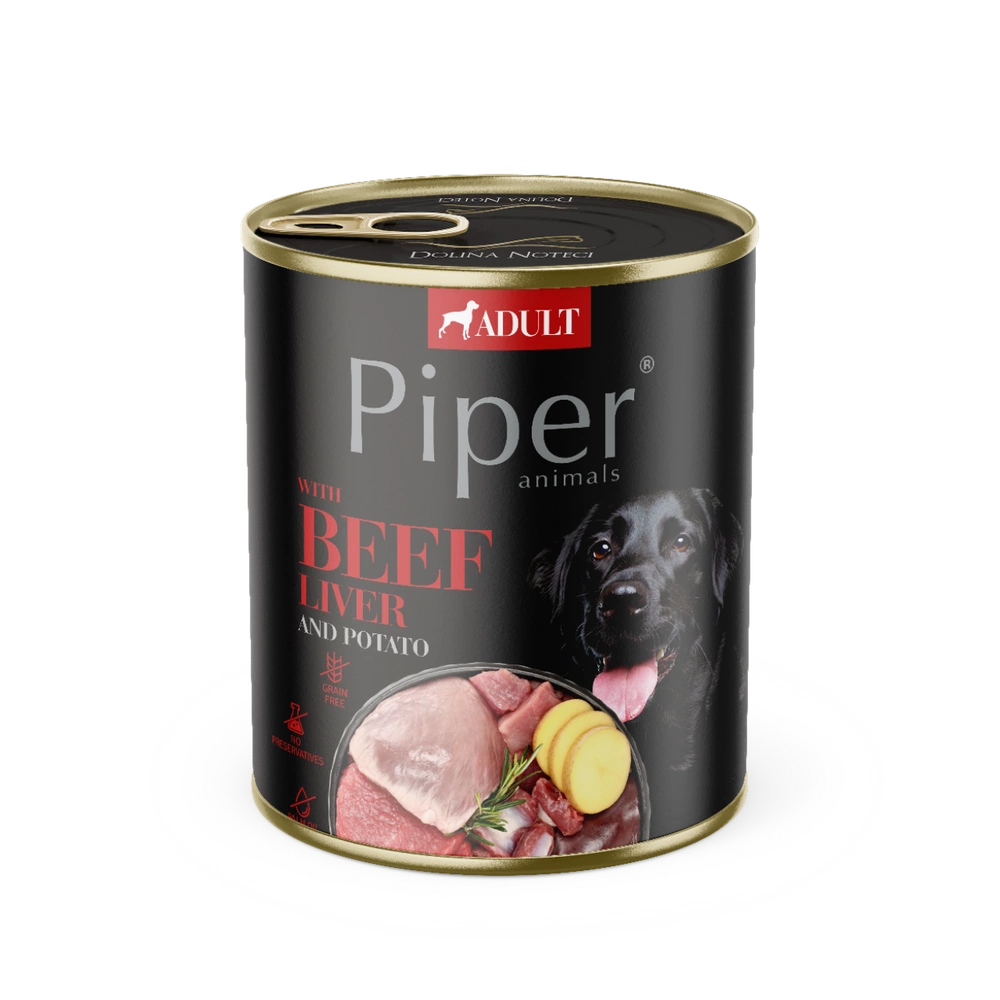 DOLINA NOTECI Piper für Hunde mit Rinderleber und Kartoffeln 800g ...
