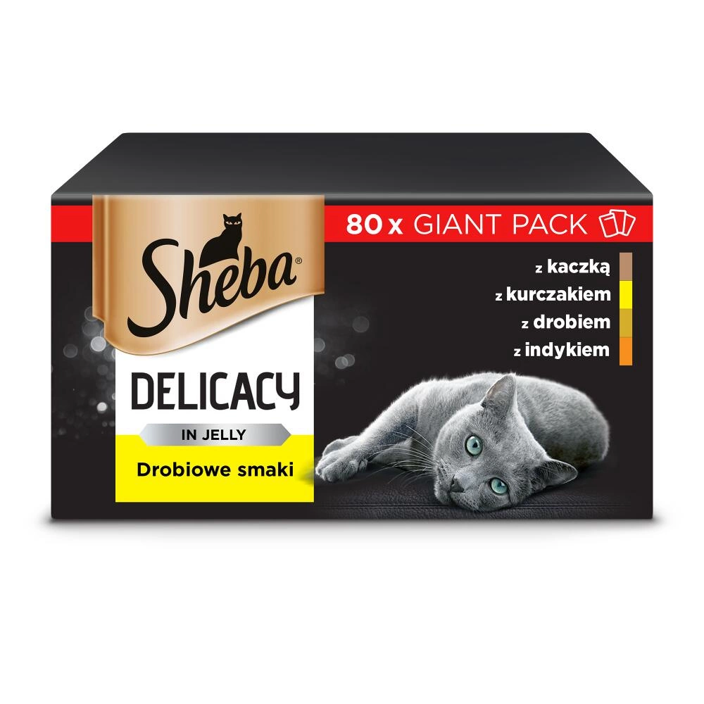SHEBA Sachets 80x85g Delicacy Geflügelgeschmack - Katzennassfutter in ...