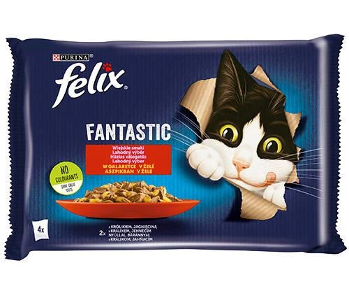 FELIX Countryside Flavours in Gelee mit Kaninchen und Lammfleisch 4x85g ...