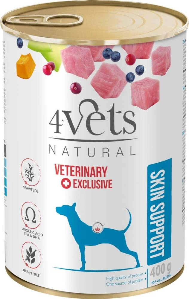 4 Vets Dog Skin Support 400 g - ZooLand.com.de | Online-Zoohandlung