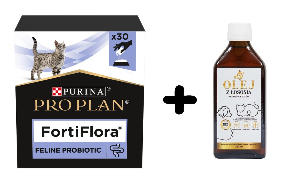 PURINA PVD FortiFlora 30 Beutel + Lab-V Lachsöl 250ml - ZooLand.com.de ...
