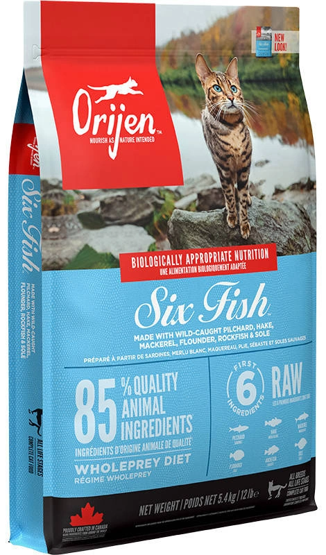 ORIJEN Six Fish cat 5,4kg - ZooLand.com.de | Online-Zoohandlung