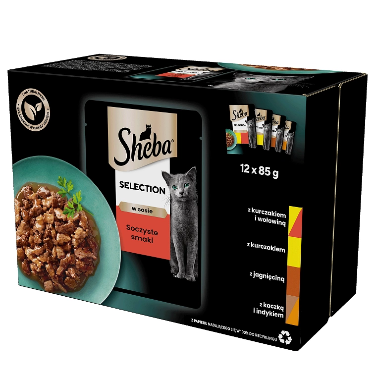 SHEBA Sachet 12x85g Selection in Sauce Juicy Flavours ...